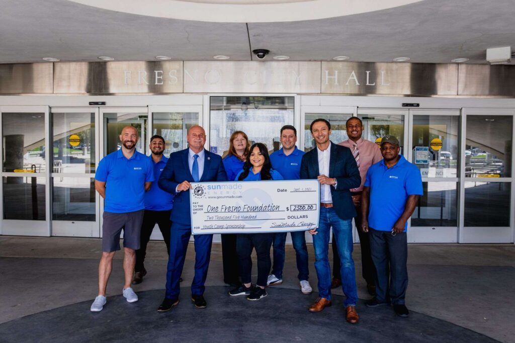 We donated $2,500 to the One Fresno Foundation - SunMade Energy